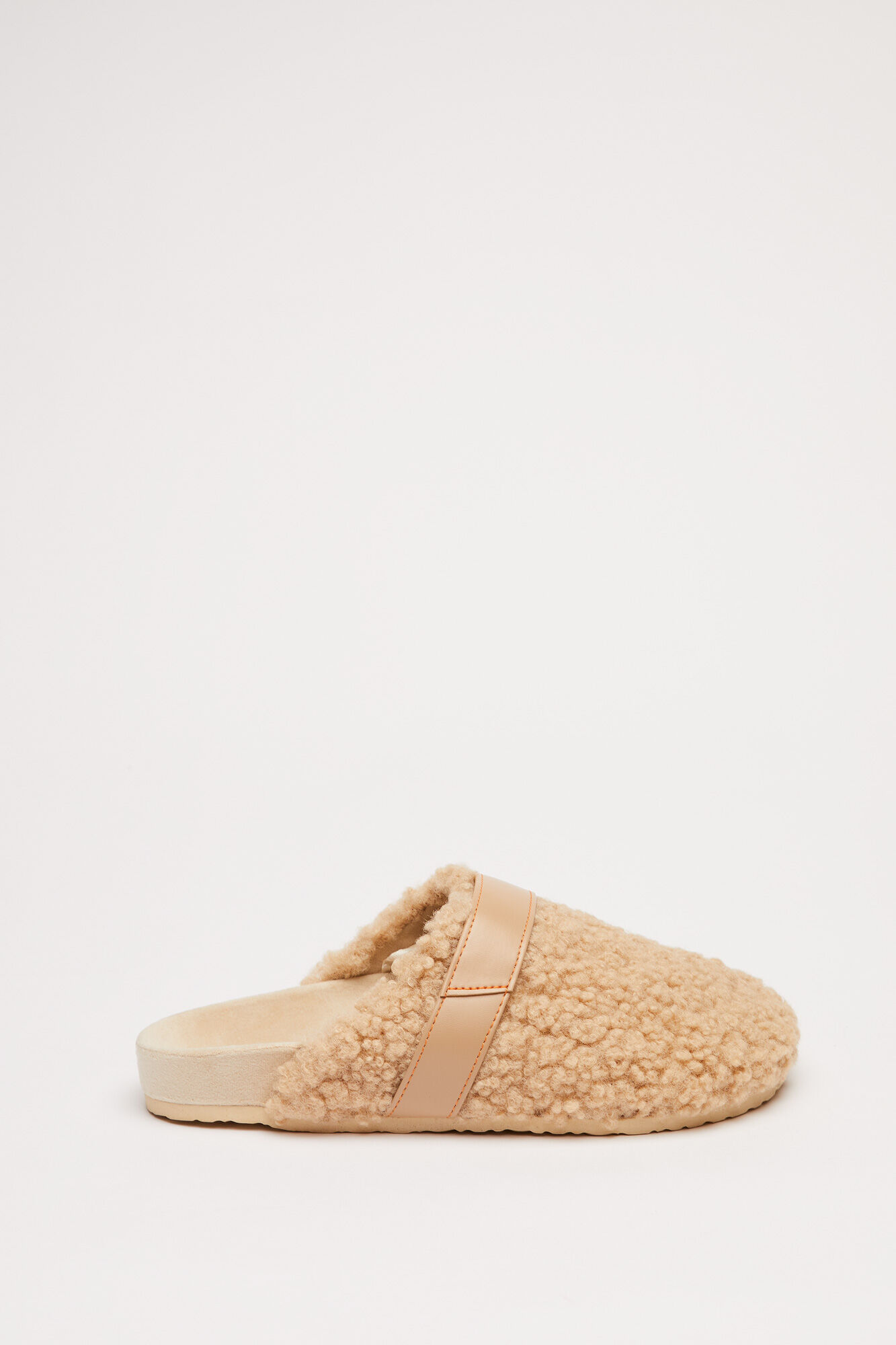 Pantuflas zueco borreguito beige Ref P437 - Women'Secret