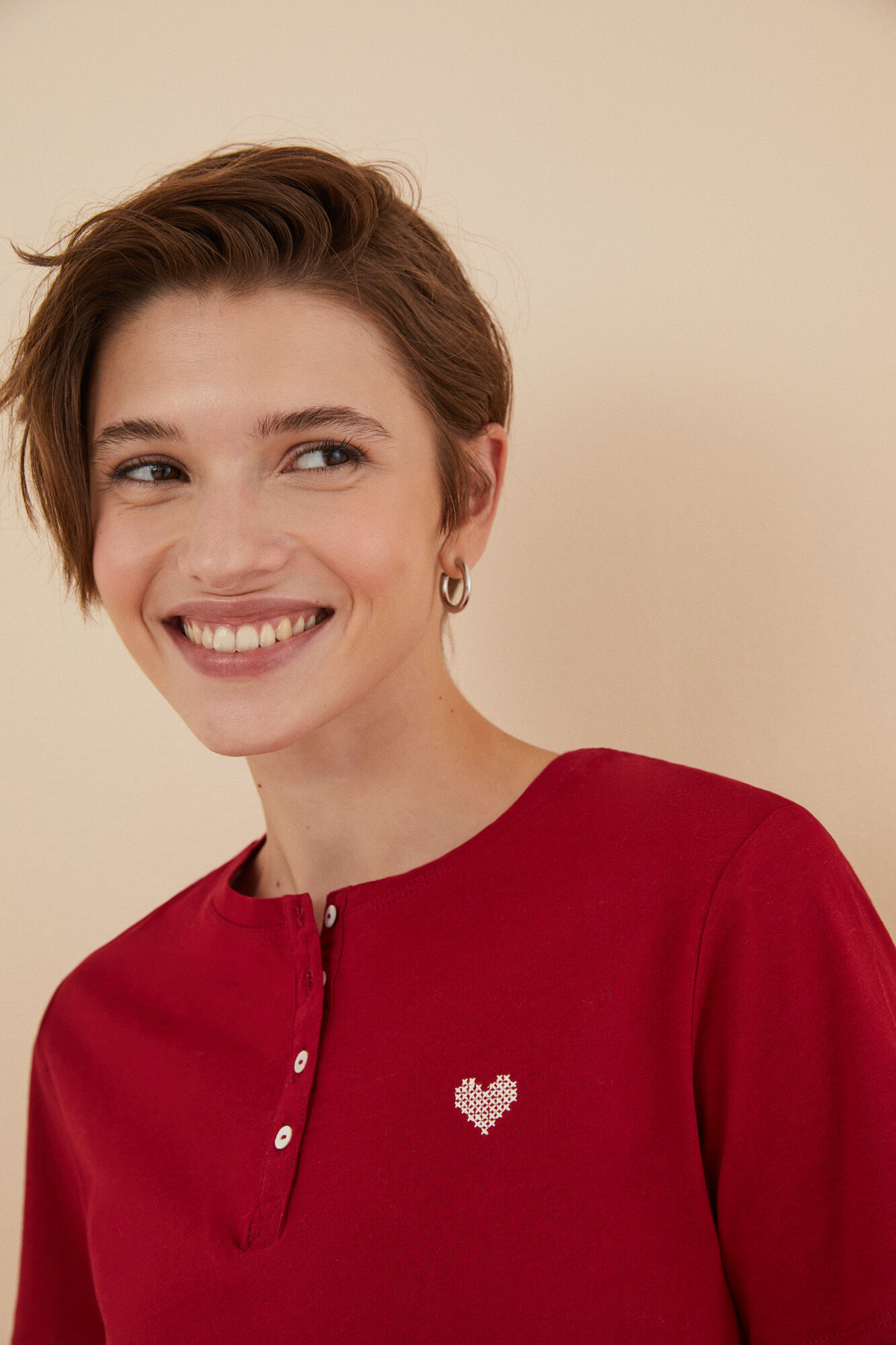 camiseta de algodón mujer, color roja - Women'Secret